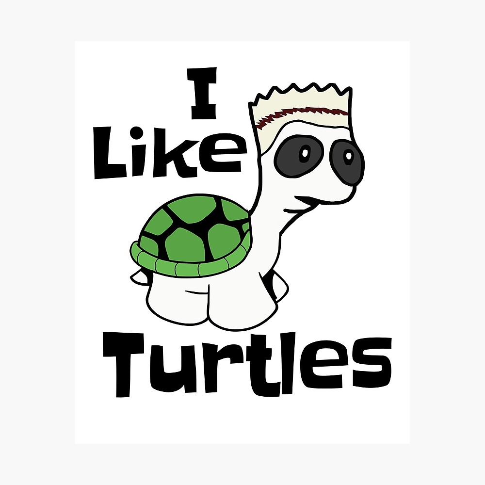 "Funny I Like Turtles Meme Shirt " Photographic Print by QualityCentral ...