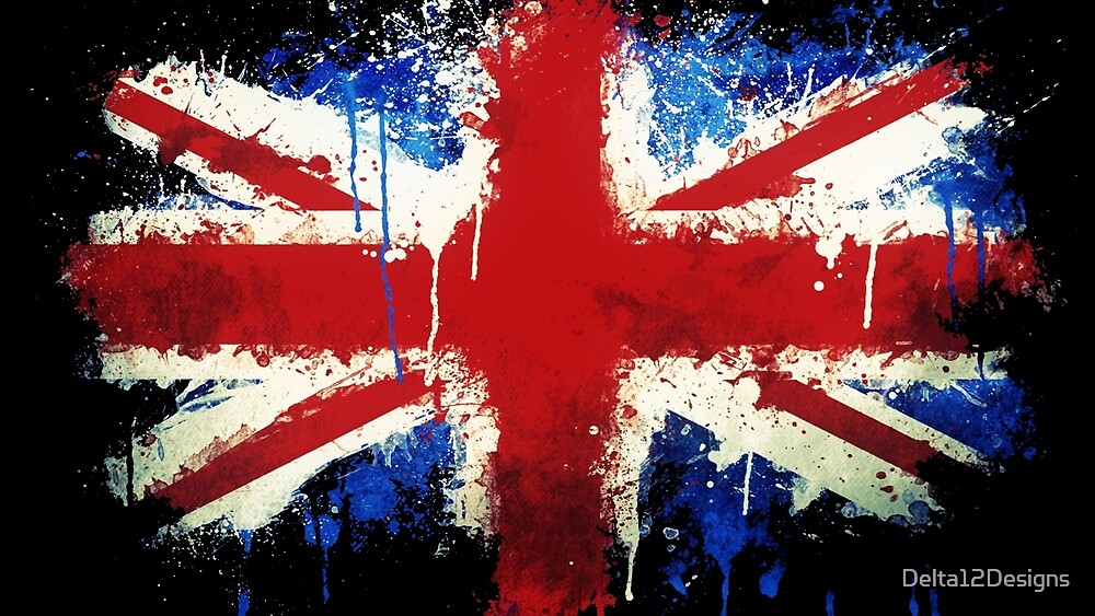 "Splattered Union Jack" by Delta12Designs | Redbubble