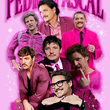 "Pedro Pascal in Pink" Sticker for Sale by sayruhgee | Redbubble