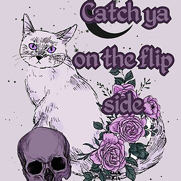 "Catch ya on the flip side" Sticker for Sale by ChastityKozlows | Redbubble