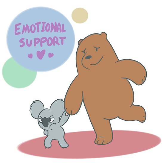 "Emotional Support" Poster by eleanorose123 | Redbubble