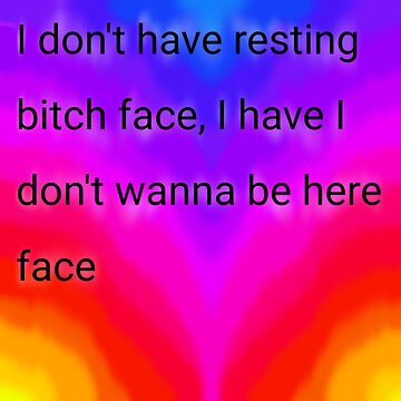 "Resting B Face" Sticker for Sale by MissHufflepaws | Redbubble