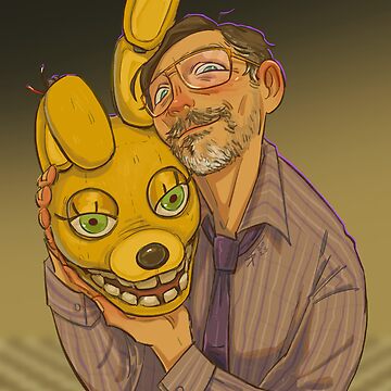 "william afton and spring bonnie (yellow)" Sticker for Sale by fr0ggang ...