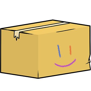 "Cardboard Box Smiley Face" Sticker for Sale by Bimbus | Redbubble