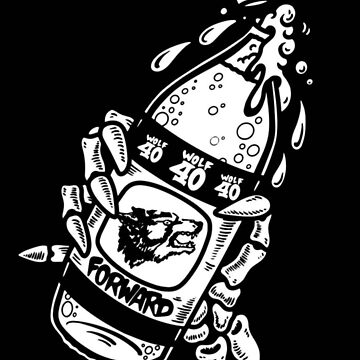 "Wolf 40" Sticker for Sale by DickinDownOprah | Redbubble