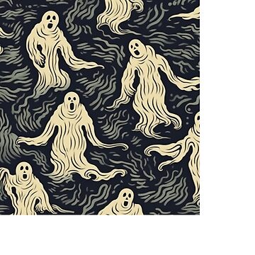 "Wailing Ghost Tile" Sticker for Sale by TheWhiteBear | Redbubble