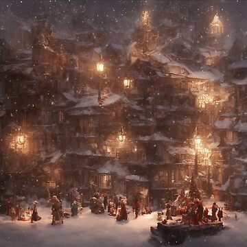 "Christmas Scene Game Concept Art " Sticker for Sale by VenusCole ...