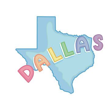 "Dallas, Texas Sticker" Sticker for Sale by tateism-co | Redbubble