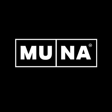 "MUNA | White Logo " Sticker for Sale by designsbygee | Redbubble
