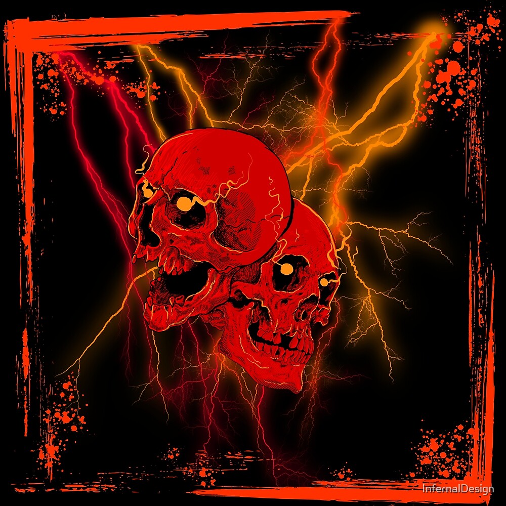 "Hell Bound Red Skull" by InfernalDesign | Redbubble