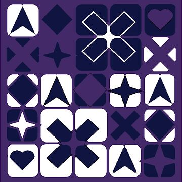 "Purple and Navy Shapes Pattern" Backpack for Sale by kel72 | Redbubble