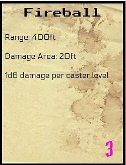 "Pathfinder Fireball Spell Card" by BenaJones | Redbubble