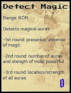 "Pathfinder Detect Magic Spell Card" by BenaJones | Redbubble