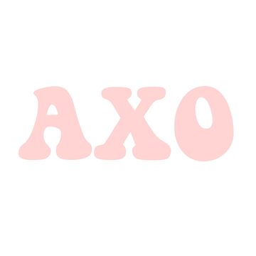 "AXO Letters" Sticker for Sale by rachel-rydl | Redbubble
