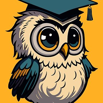 "Cute Owl Graduation Cap Topper Cartoon" Sticker for Sale by Zazizu ...