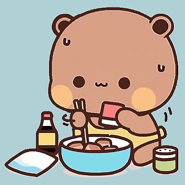 "Bubu Bear | Chef Bear | Bubu and Dudu Sticker Sticker" Sticker for ...