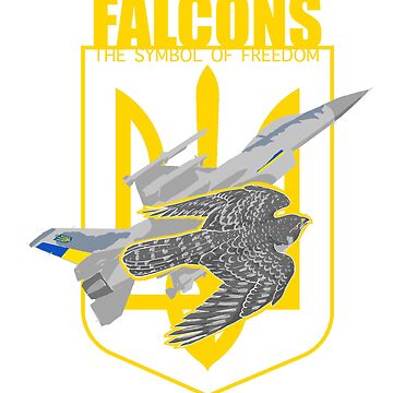 "falcons , symbol of freedom, ukraine f-16" Sticker for Sale by ...