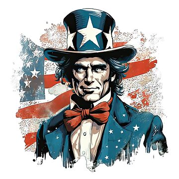 "Patriotic Pride - Uncle Sam Art Print" Sticker for Sale by Art ...