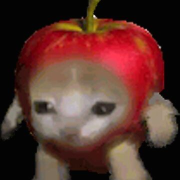 "Cute Kitten in an Apple Meme Applecatrun" Sticker for Sale by ...