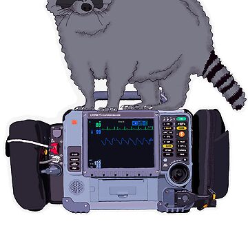 "Raccoon Responder" Sticker for Sale by hanna-gross | Redbubble