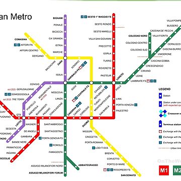 "Milan Italy Metro Train City Map" Poster for Sale by Linkbekka | Redbubble