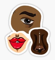 Facial Features: Stickers | Redbubble