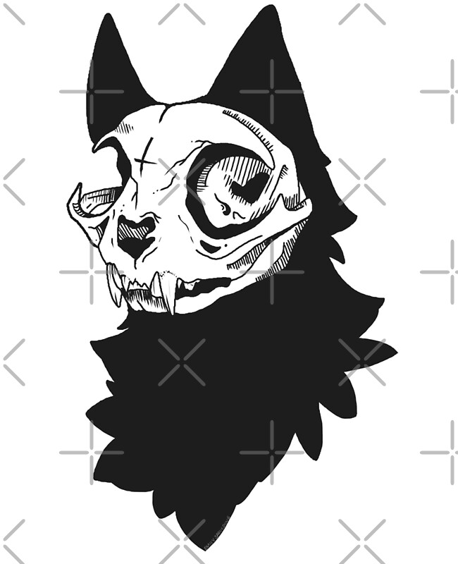 "Skull Cat" by Mystikitten | Redbubble