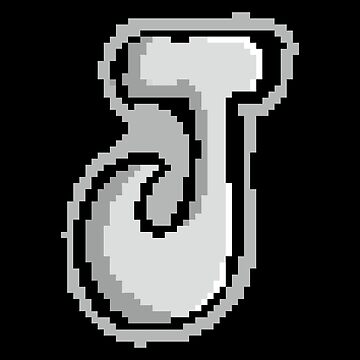 "Pixelated Graffiti Bubble Letters-J" Sticker for Sale by EXDG | Redbubble