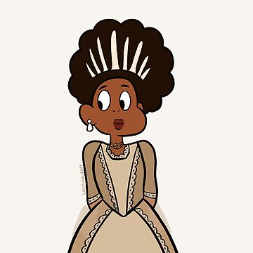 "Queen Charlotte Cartoon" Sticker for Sale by LisaMichelleArt | Redbubble