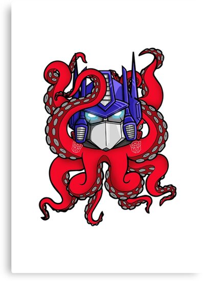 "Octopus Prime - Transformers" Canvas Print by phunknomenon | Redbubble