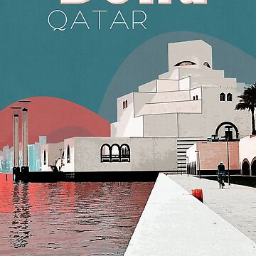"Travel poster Islamic Art Museum, Doha, Qatar" Stickerundefined by ...