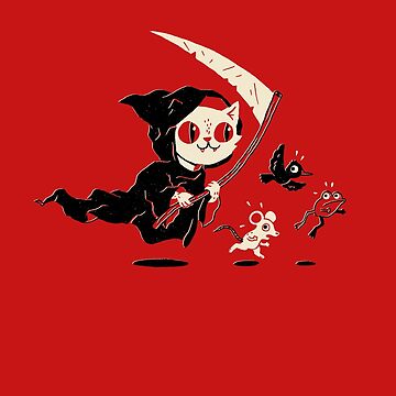 "Death Kitty" Sticker for Sale by DinoMike | Redbubble