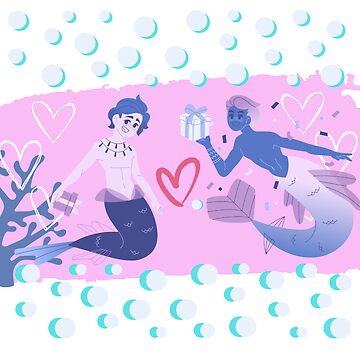 "Mermen in Love Gay LGBTQIA" Greeting Card for Sale by gf-of-a-gamer ...