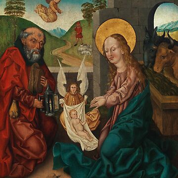 Grußkarte for Sale mit "Die Geburt Christi | Meister des Coburger ...