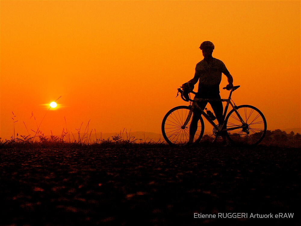 "sunset bicycle" by Etienne RUGGERI Artwork | Redbubble