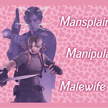 "Mansplain, Manipulate, Malewife Leon (Cow) PINK VERSION" Tapestry for ...