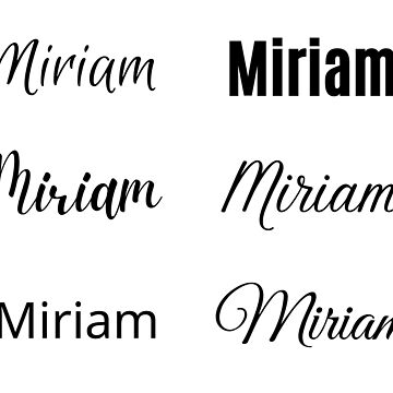 "Miriam name" Sticker for Sale by Skayne | Redbubble
