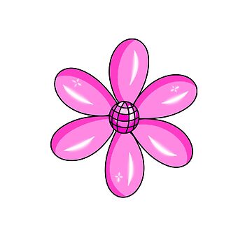 "Pink disco flower" Sticker for Sale by Brandimichelle | Redbubble