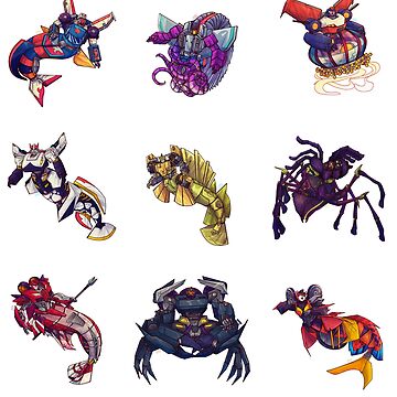 "Merformers- Assorted Bots set 3" Sticker for Sale by HystericalRT ...