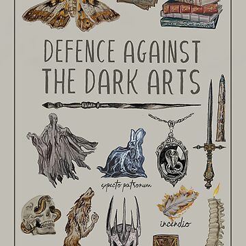"Defence Against the Dark Arts" Sticker for Sale by DrawBotanical | Redbubble