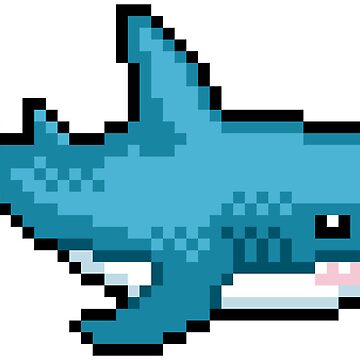 "Blahaj Pixel Art" Sticker for Sale by XE3EP-Pixel-Art | Redbubble