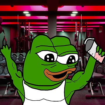 "Gym Pepe Ripped Apu" Sticker for Sale by Slav-Art | Redbubble