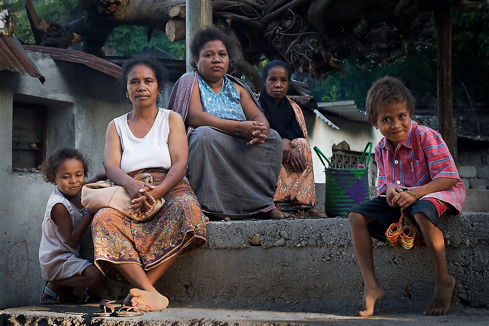 "Family Group, Baucau, East Timor" by John Tozer | Redbubble