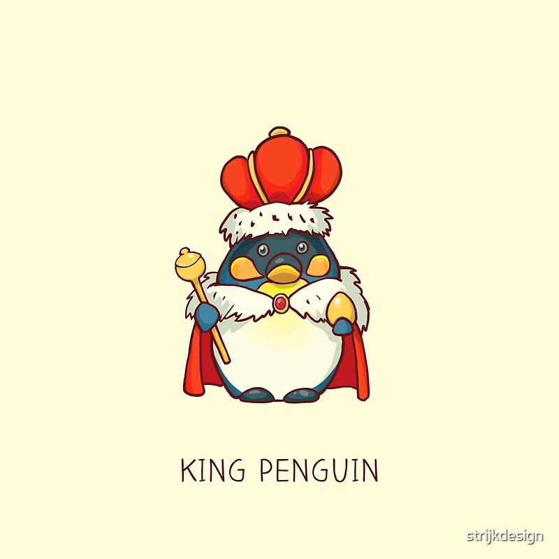 "King penguin" by strijkdesign | Redbubble