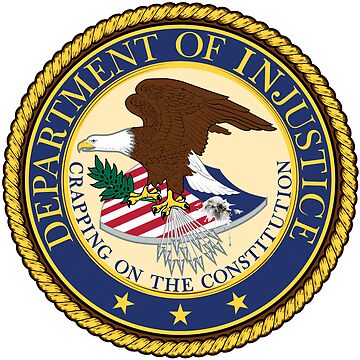 "Department of Injustice" Sticker for Sale by Allen Peterson | Redbubble