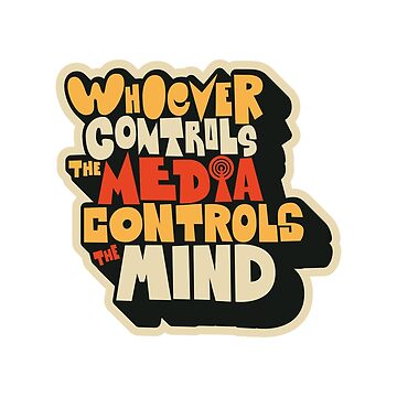 "Jim Morrison - Whoever controls the media, controls the mind" Sticker ...