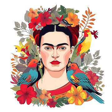 Pegatina for Sale con la obra «Frida Kahlo. Cubismo, un dibujo ...