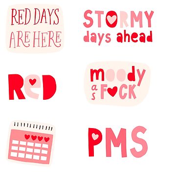 "Period Sticker Sheet: Cute and Empowering Menstruation Themed" Sticker ...