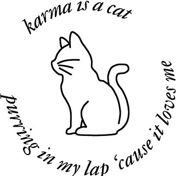 "taylor swift karma is a cat Sticker " Sticker for Sale by Gatobobk ...
