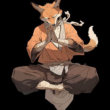 "Cute Fox Monk - Graphic For Dungeons and Dragons Fans, Kids and Adults ...